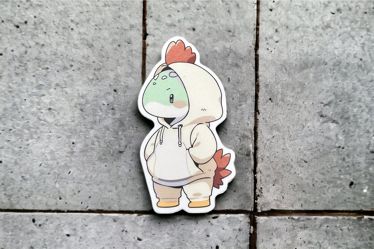 hooded chicken in disguise sticker – Paleo Patchworks