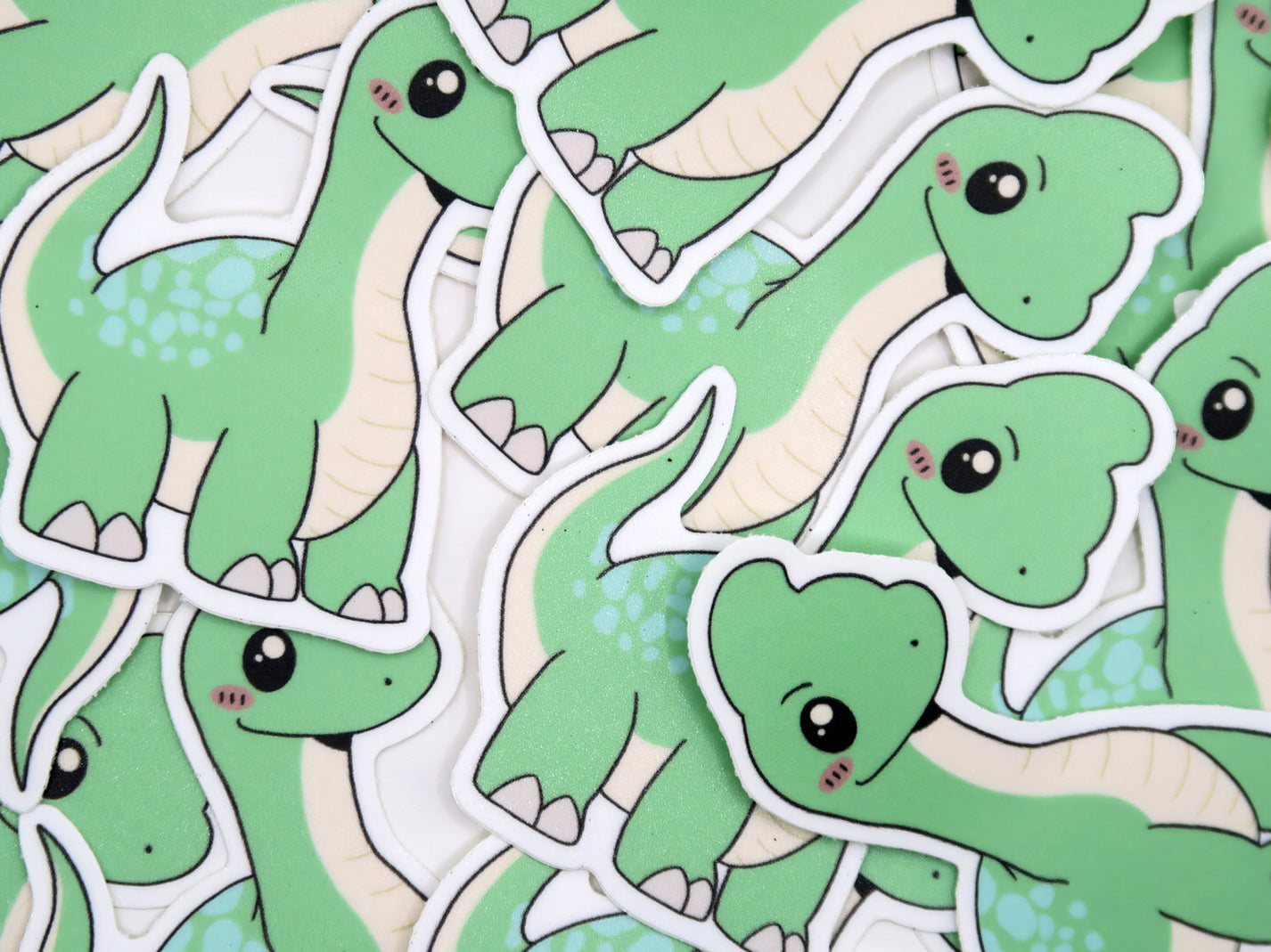 chibi brachiosaurus dino sticker – Paleo Patchworks